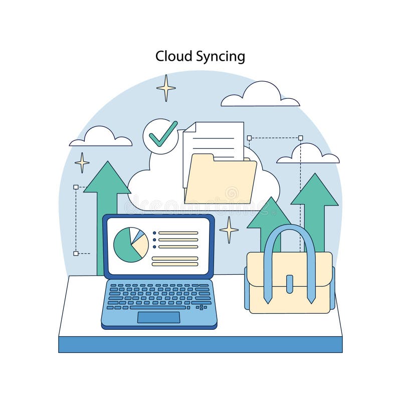 Cloud Syncing Vector Solid Icon Design Illustration. Cloud Computing ...