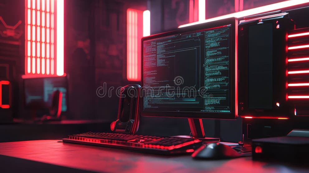 Cloud Syncing Desktop Computer Stock Illustration - Illustration of ...