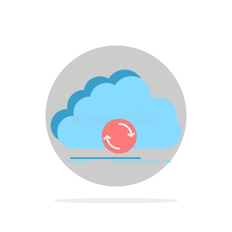 Cloud, Syncing, Sync, Data, Synchronization Flat Color Icon Vector ... Cloud, Syncing, Sync, Data, Synchronization Flat Color Icon Vector ...