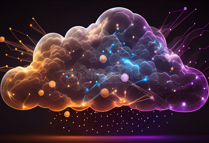 Cloud system concept stock illustration. Illustration of technology ...