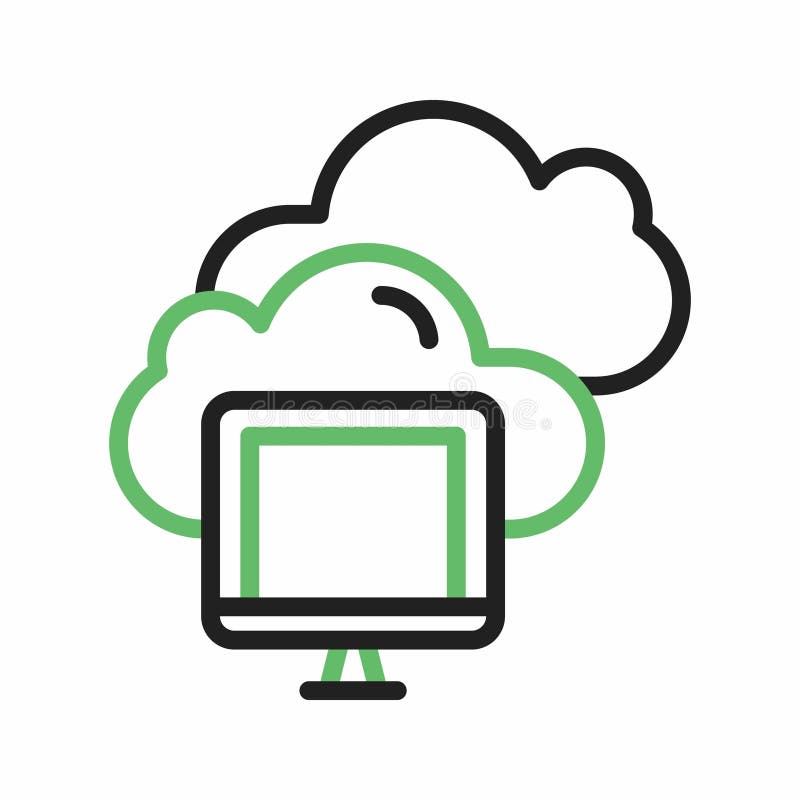 Cloud System Icon Vector Image. Stock Vector - Illustration of hosting ...
