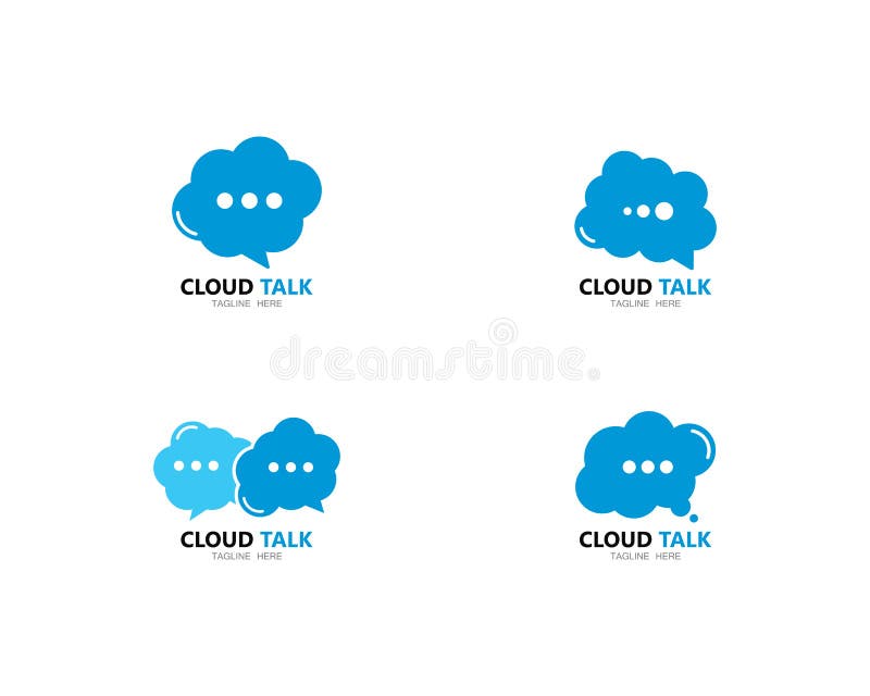 Cloud Talk Logo Vector Illustration Stock Illustration - Illustration ...