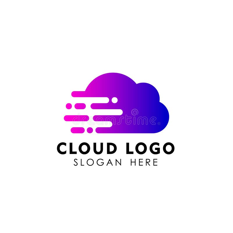 Cloud Tech Logo Design. Speed Cloud Logo Design Stock Vector ...