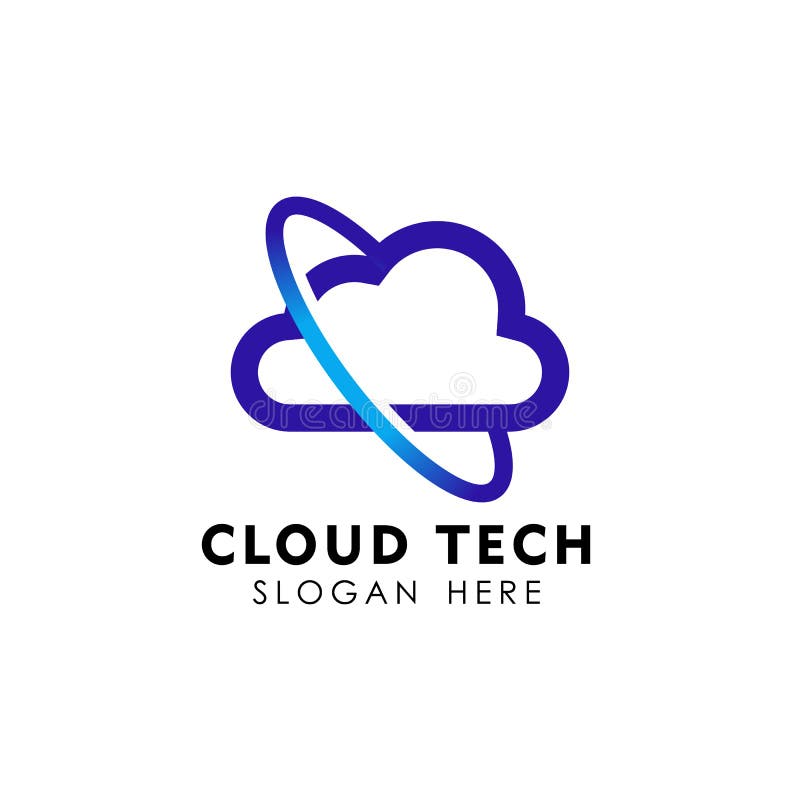 Cloud Tech Logo Design Template Vector Icon Stock Vector - Illustration of server, business ...