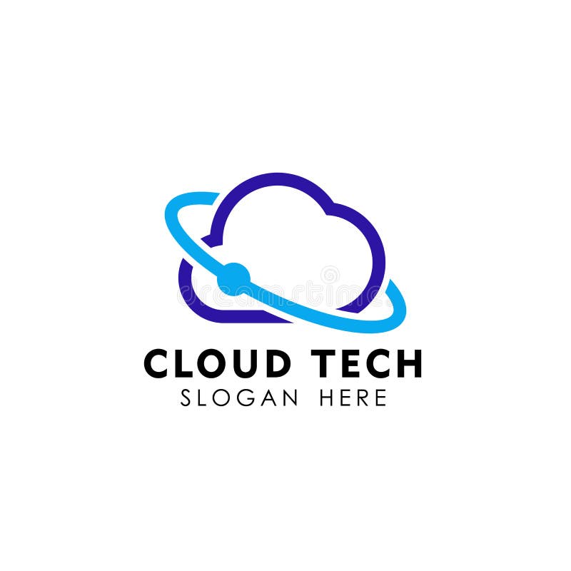 Cloud Tech Logo Design Template Vector Icon Stock Vector - Illustration ...