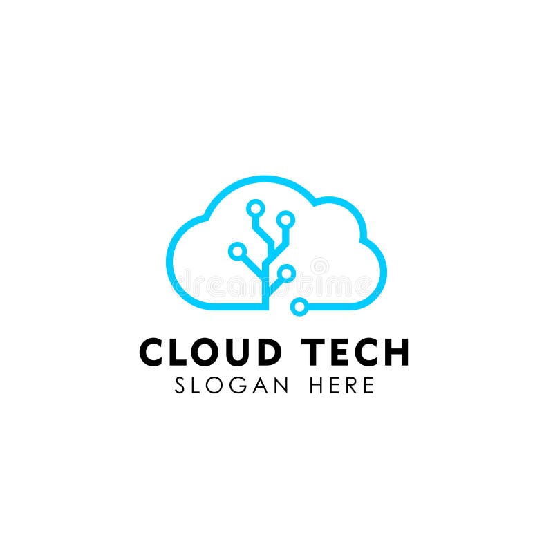 Cloud Tech Logo Design Template Vector Icon Stock Vector - Illustration ...