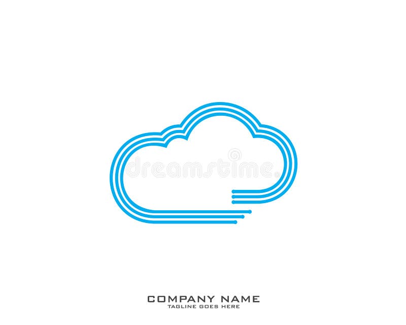 Cloud Tech Logo Design Template Vector Icon - Vector Stock Illustration ...