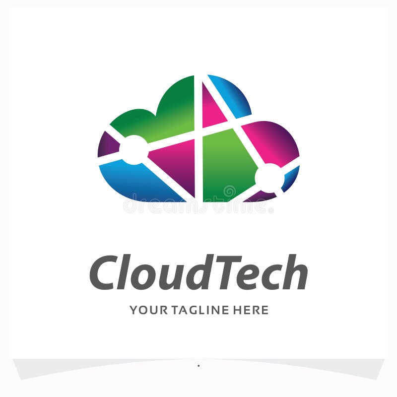 Cloud Tech Logo Design Template Stock Vector - Illustration of line ...