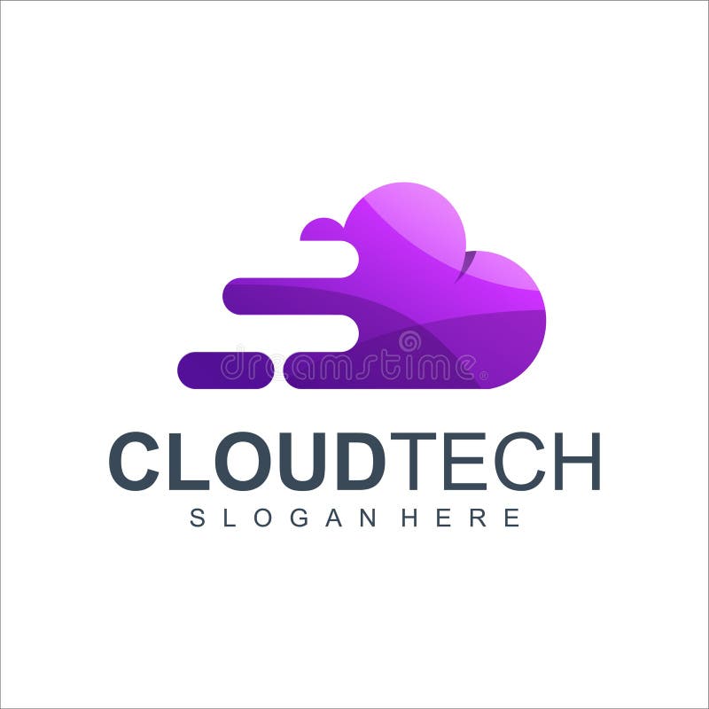 Cloud Tech Logo Design Vector Illustration Stock Illustration ...