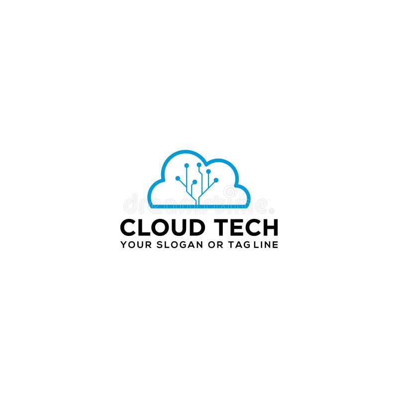 Cloud Tech Logo Design Vector Stock Vector - Illustration of ...
