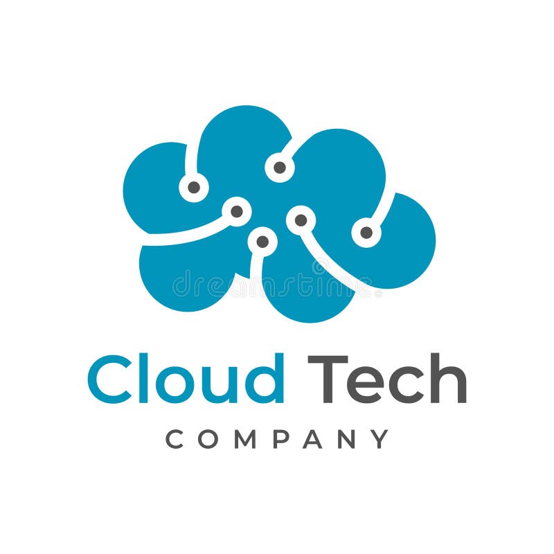 Cloud Tech Logo Design Template Stock Vector - Illustration of ...