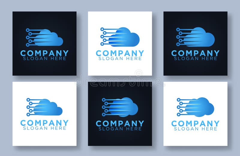 Cloud Tech Logo Icon Vector Stock Vector - Illustration of download ...