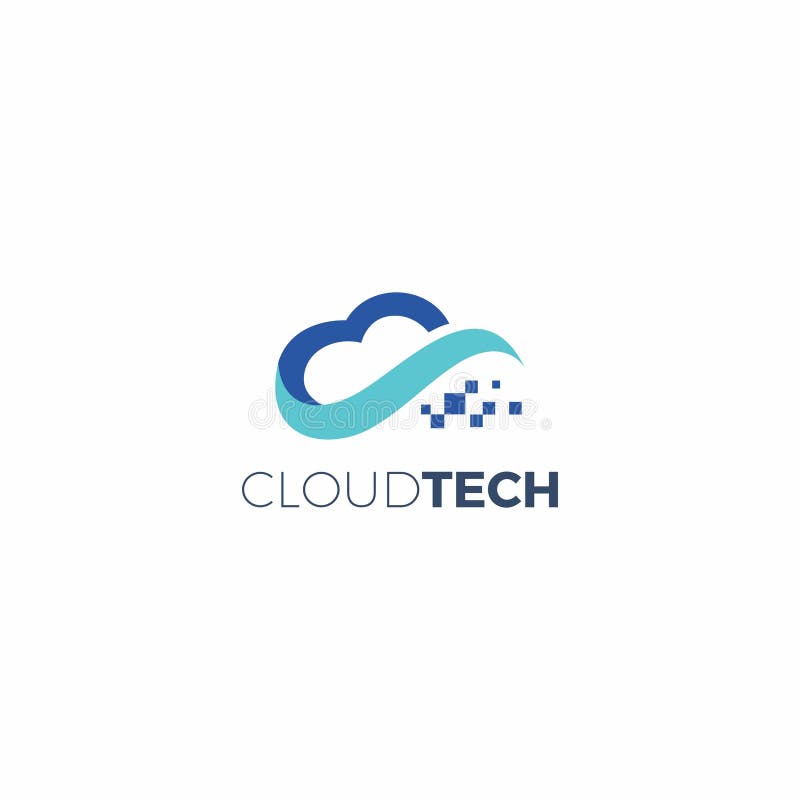 Cloud Tech Logo for Technology Design Stock Vector - Illustration of ...