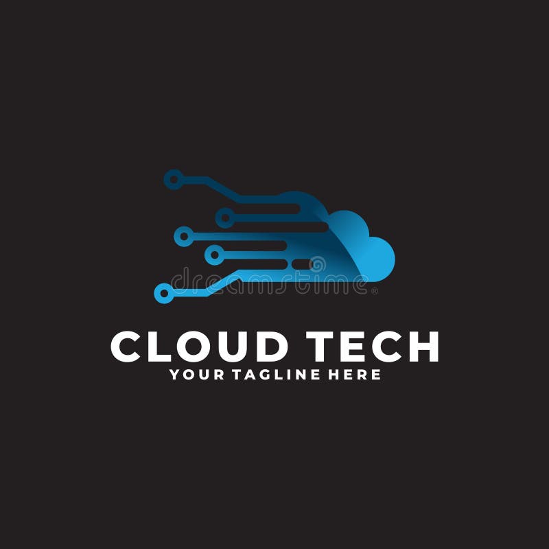 Cloud Tech Logo Vector Design Template Stock Vector - Illustration of ...