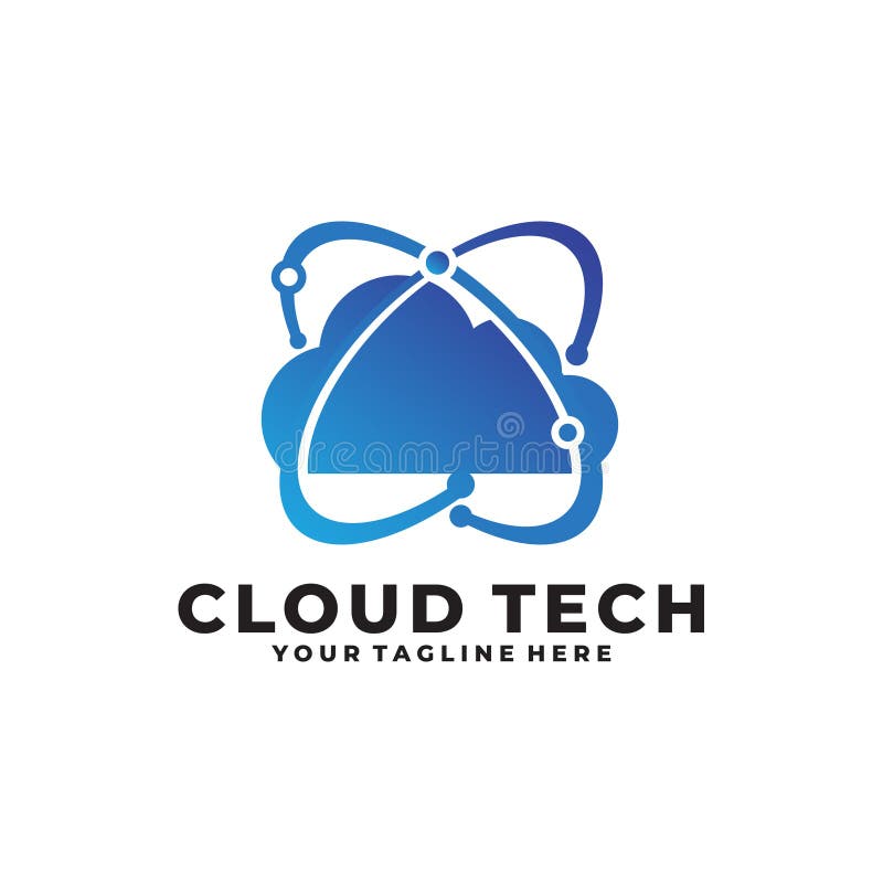 Cloud Tech Logo Vector Design Template Stock Vector - Illustration of ...