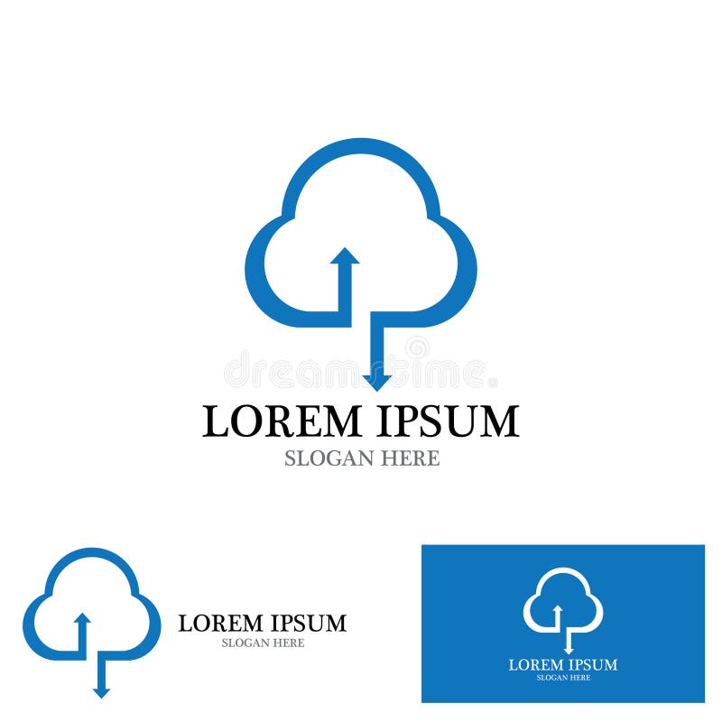Cloud Techno Logo Vector Template Stock Illustration - Illustration of design, element: 272056975