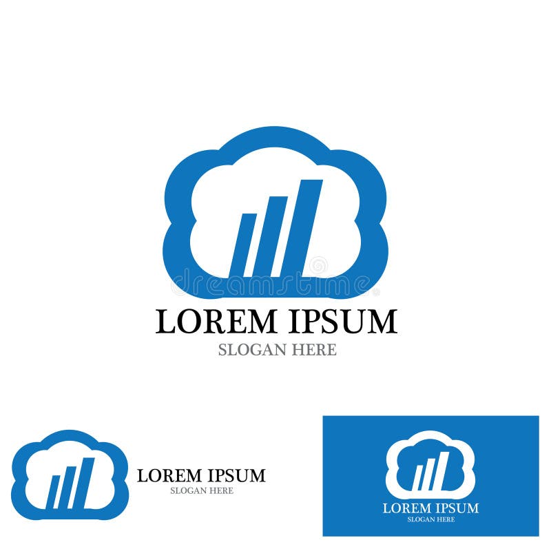 Cloud Techno Logo Vector Template Stock Illustration - Illustration of ...