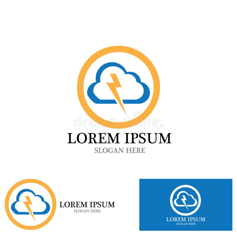 Cloud Techno Logo Vector Template Stock Illustration - Illustration of ...