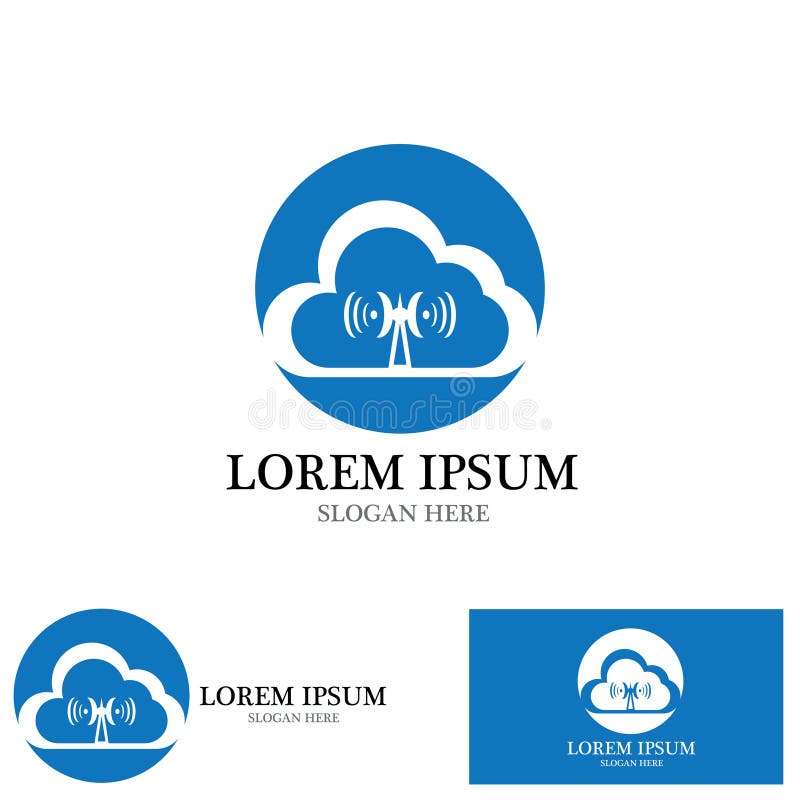 Cloud Techno Logo Vector Template Stock Illustration - Illustration of ...