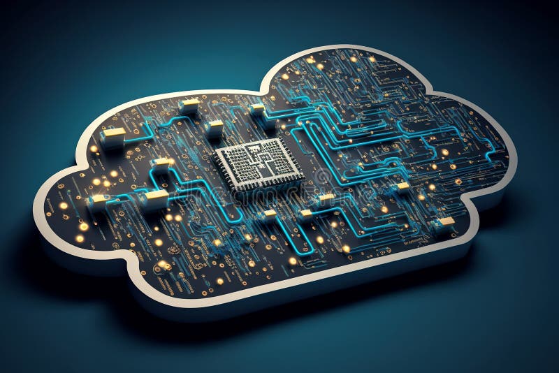 Cloud Technologies for Backup and Data Storage. Concept Illustration of ...