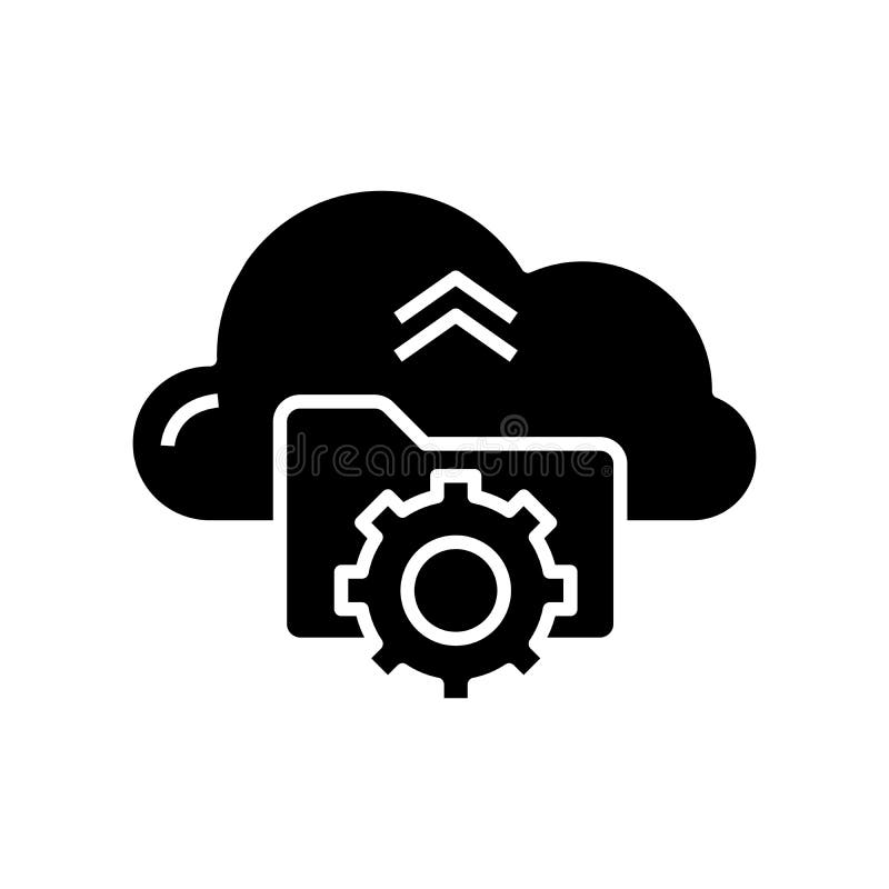 Cloud Technologies Black Icon, Concept Illustration, Vector Flat Symbol ...
