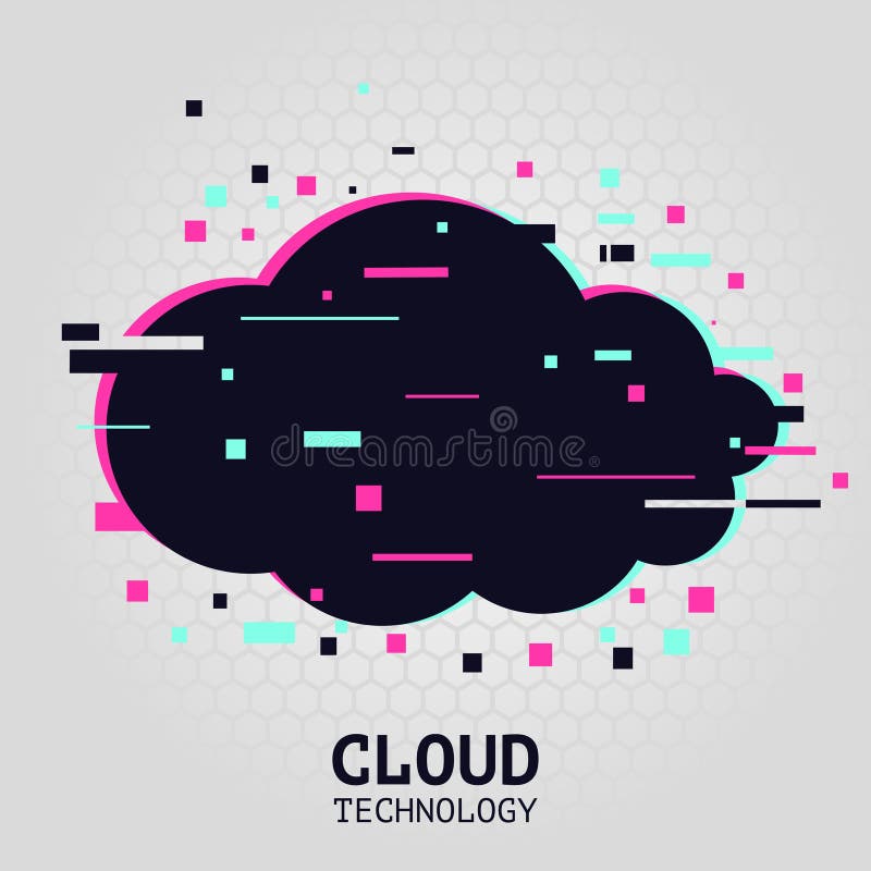 Cloud Technology Background. Streaming Service Illustration ...