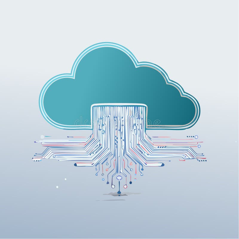 Cloud Technology with Circuit Board Data Stream Stock Image - Image of connection, source: 413892699