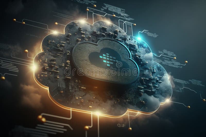 Cloud Technology Computing, Big Database Concept Background, Data ...