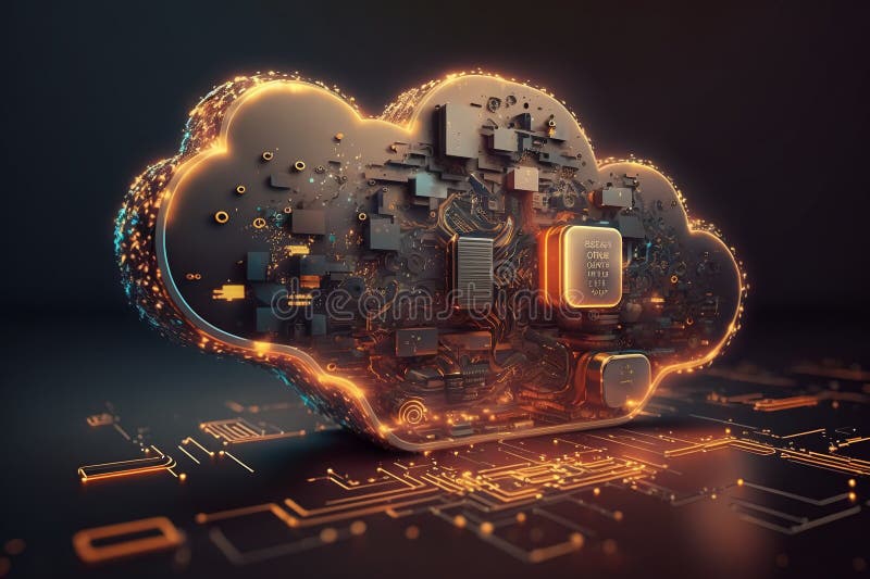 Cloud Technology Computing Concept, Big Database, Data Center Concept ...