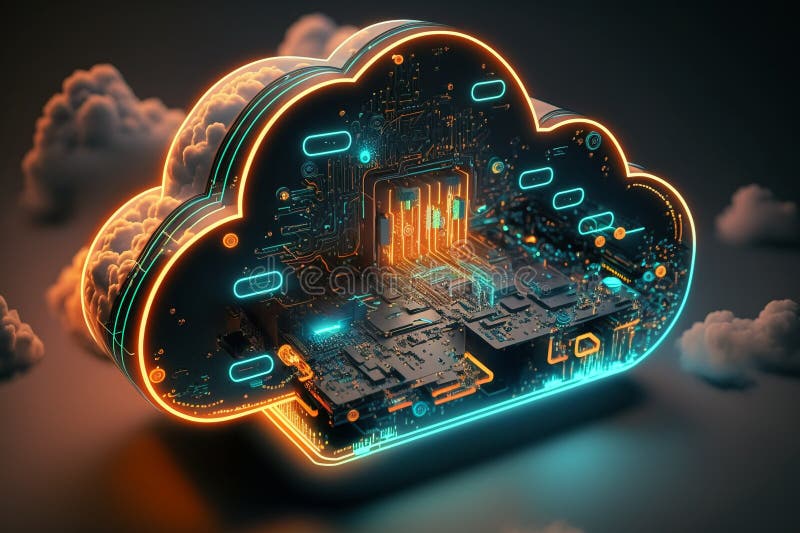 Cloud Technology Computing Concept, Big Database, Data Center Concept ...