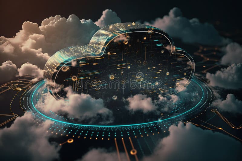 Cloud Technology Computing Concept, Big Database, Data Center Concept ...