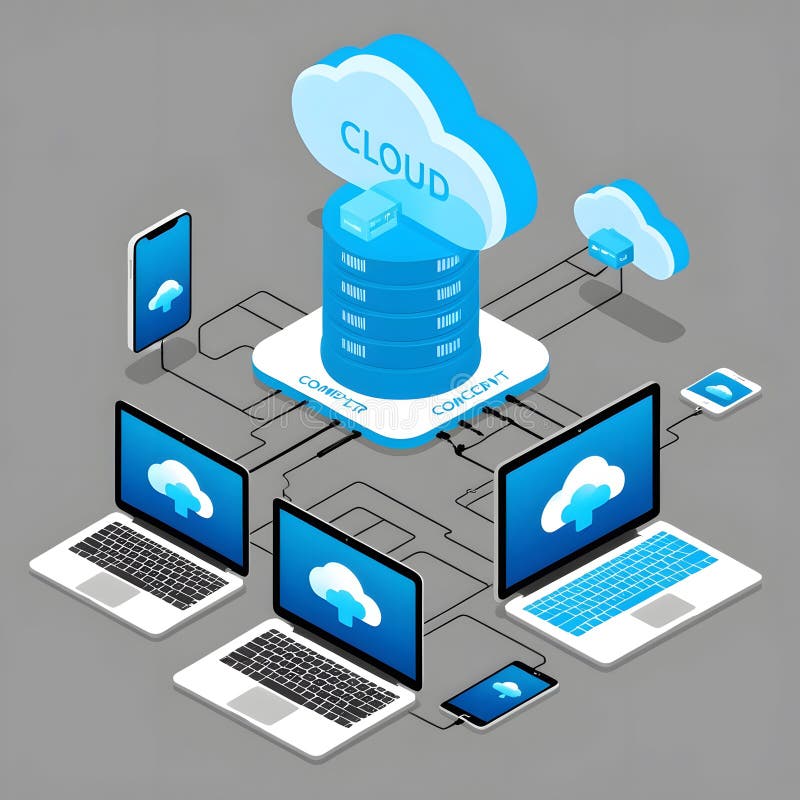 Cloud Technology Computing Concept. Data Center Concept. Modern Cloud ...