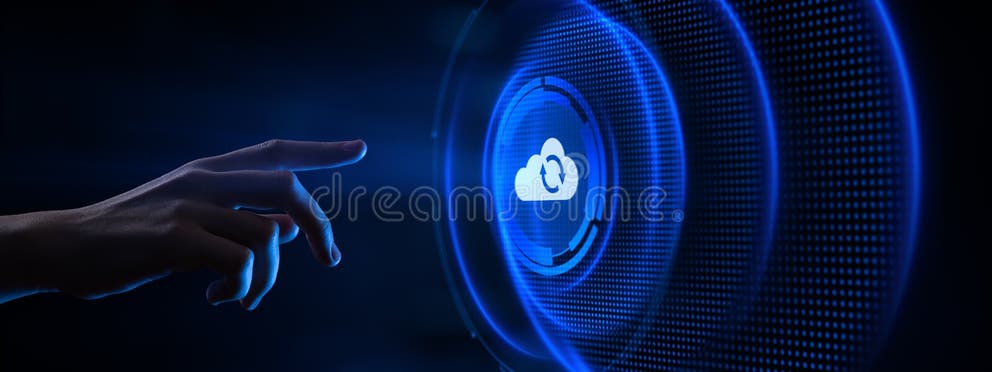 Cloud Technology Concept. Computing Data Storage. Software Infrastructure Stock Illustration ...