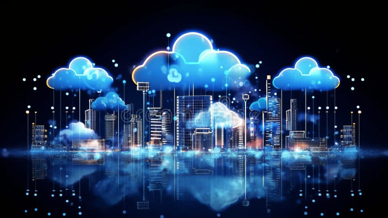 Cloud Technology Concept. Data Center Concept Stock Illustration ...