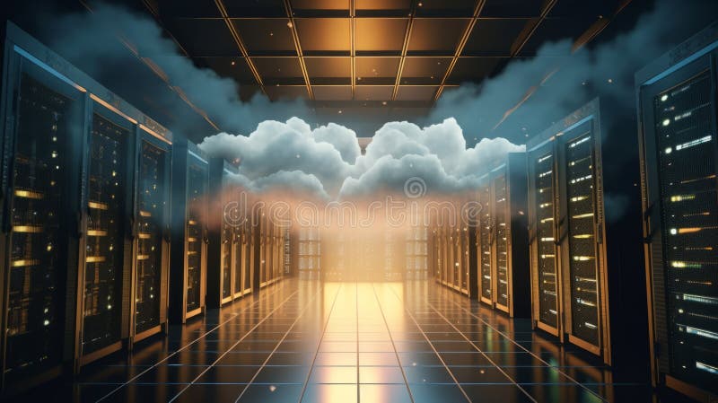 Cloud Technology Concept. Data Center Concept Stock Illustration ...
