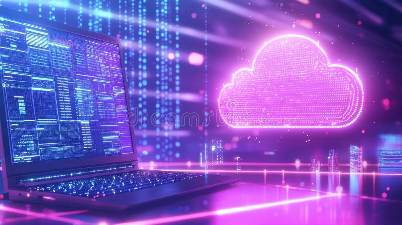 Cloud Technology Concept. Data Center Concept. Modern Cloud ...