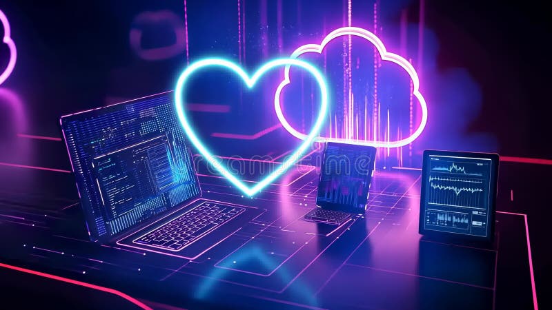 Cloud Technology Concept. Data Center Concept. Cyber Cloud Technologies ...