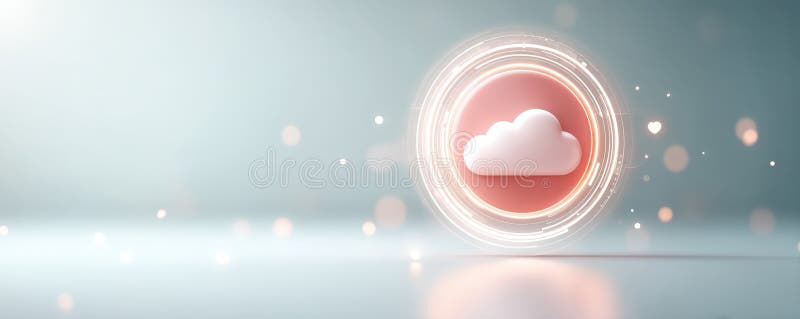 Cloud Technology Concept Digital Environment Graphic Design Abstract ...