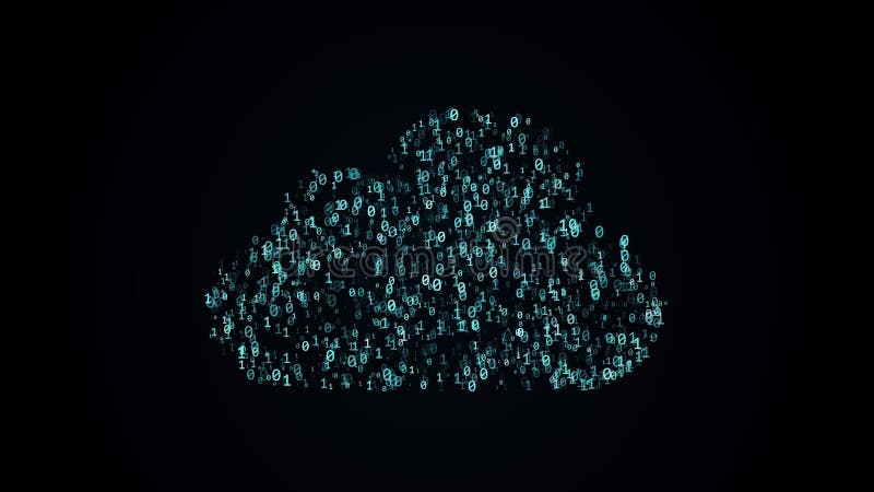 Cloud Technology Conception, Chaotically Slow Moving Zero and One Real Digits Stock Video ...