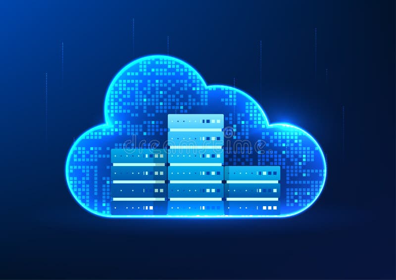 Cloud Technology Connected To Servers Shows the Connection of Storage ...