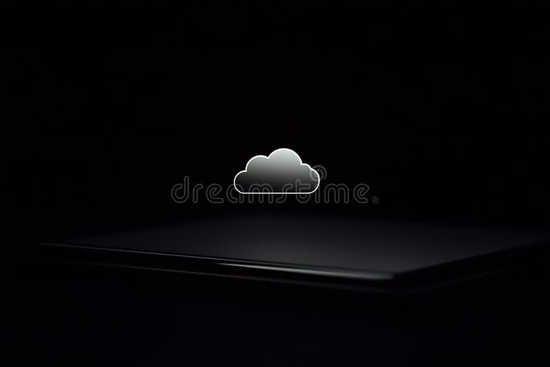 Cloud Technology on Dark Background Stock Illustration - Illustration ...