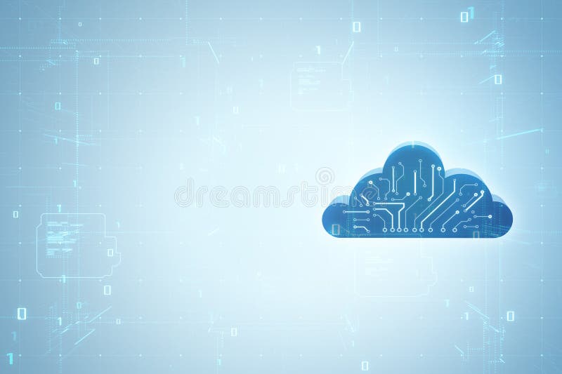 Cloud Technology and Data Transfer Concept with Male Hand Working with Digital Tablet and Cloud ...