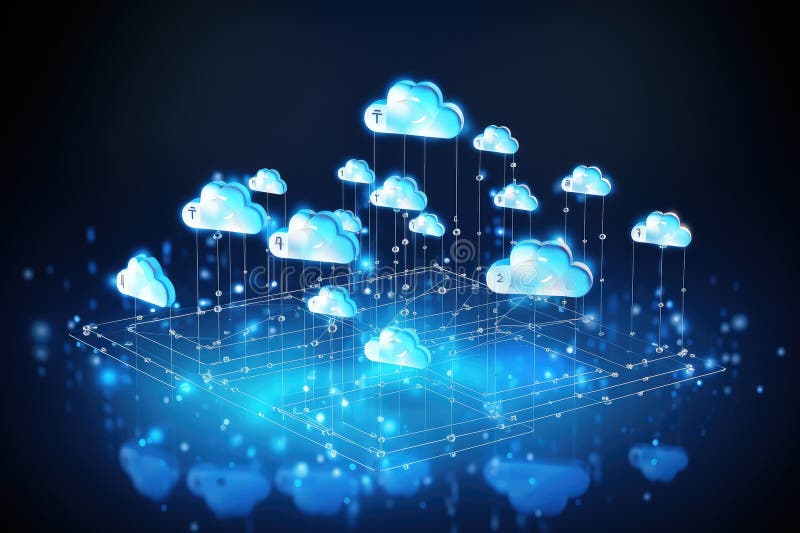 Cloud Technology, Data Network, Transfer Cloud Computing Digital ...