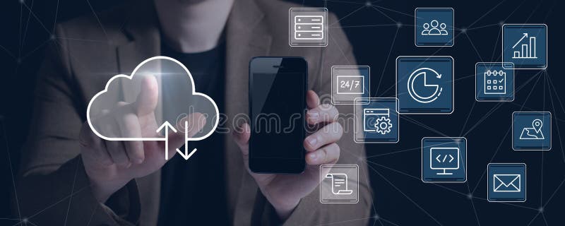 Cloud Technology and Data Storage Concept Concept of Exchange ...