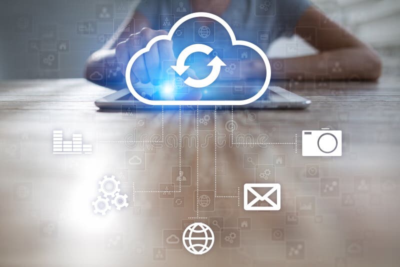 Cloud Technology. Data Storage. Networking and Internet Service Concept ...