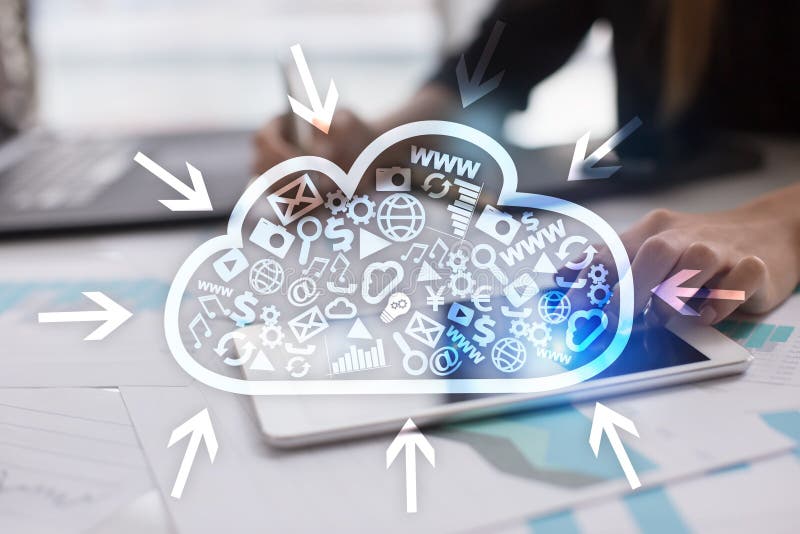 Cloud Technology. Data Storage. Networking and Internet Service Concept ...