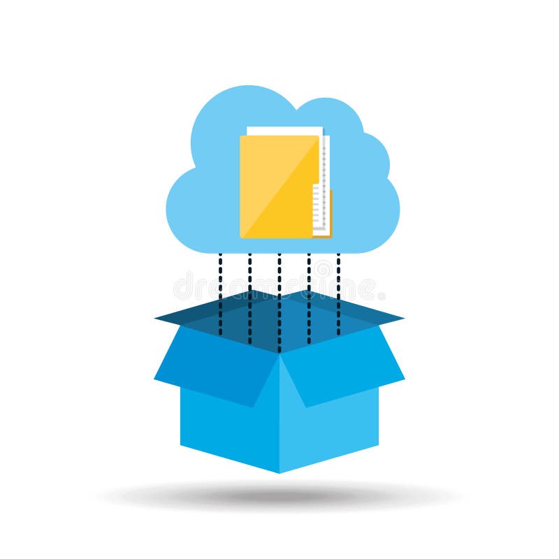Cloud Technology Folder File Connection Design Stock Illustration ...