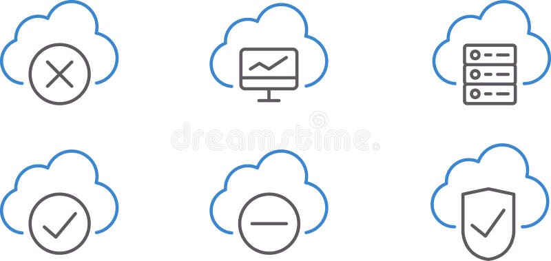 Cloud Technology Icon. Cloud Computing Vector Illustration. Stock ...