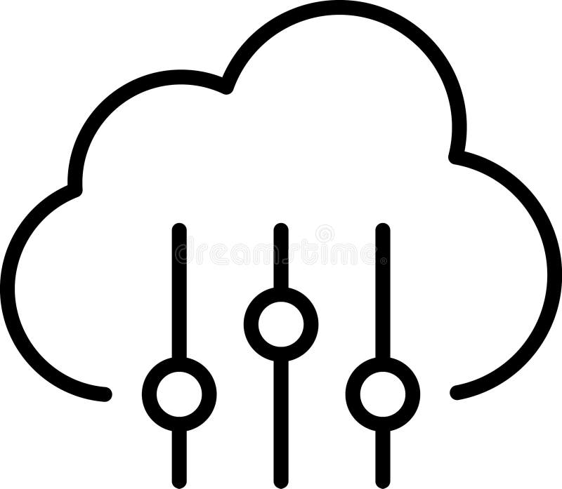 Cloud Technology Icon. Cloud Computing Vector Illustration. Stock ...