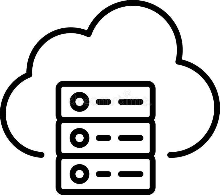 Cloud Technology Icon. Cloud Computing Vector Illustration. Stock ...